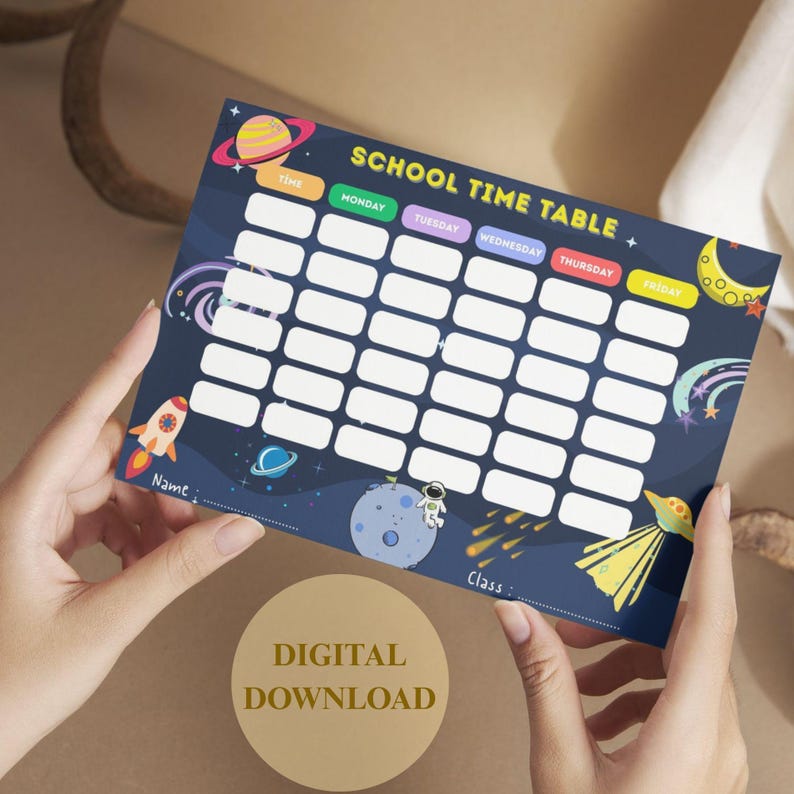 Space Theme Lesson Plan, Digital Weekly Planner, Back to School ...