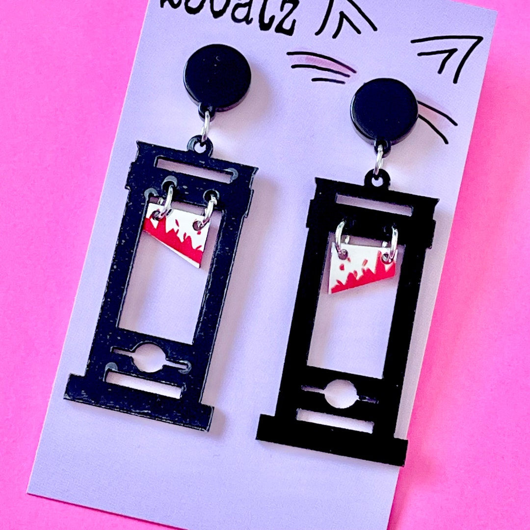 Fun Guillotine Earrings Novelty Quirky Goth EMO Halloween - Etsy