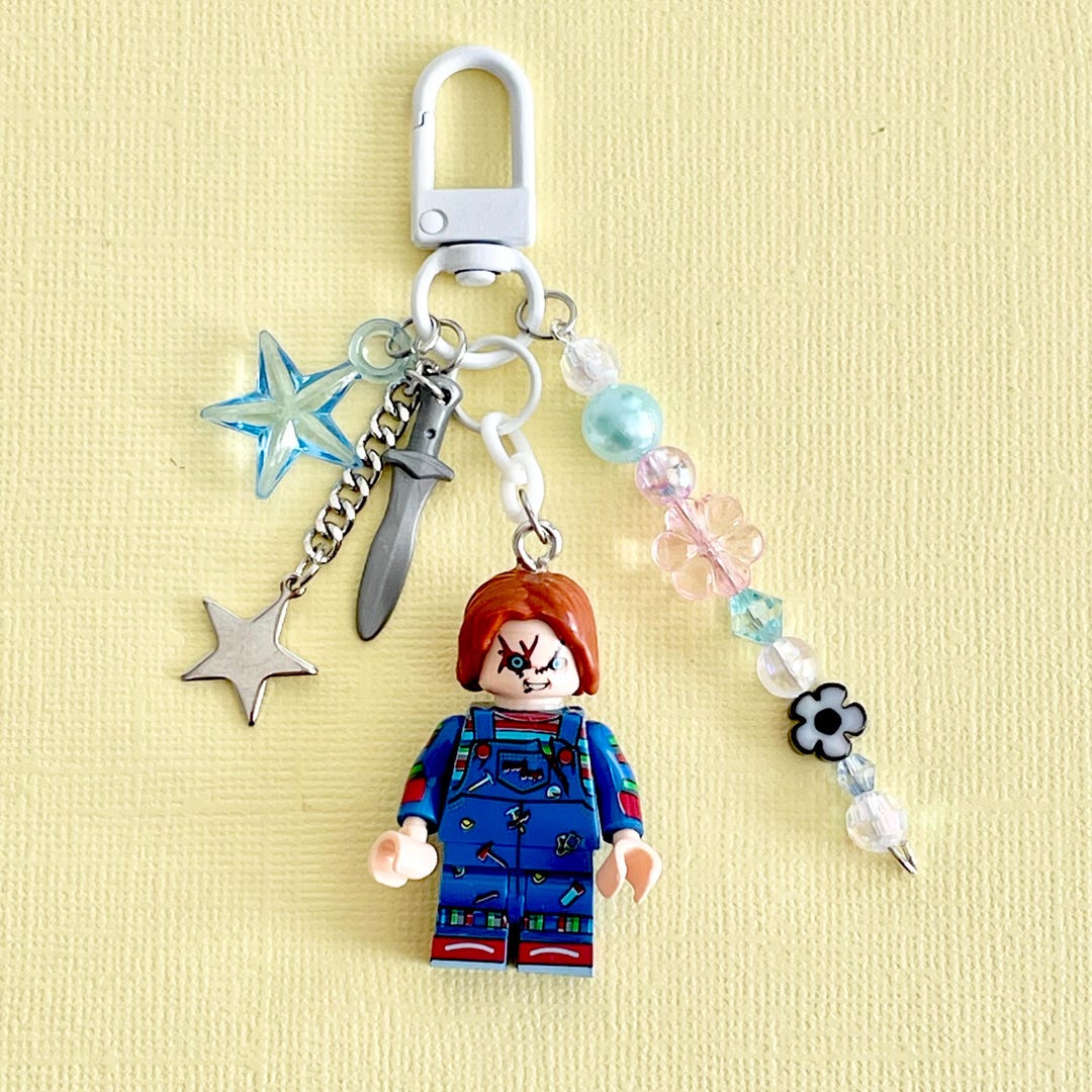 Handmade Miniature Chucky Childs Play Inspired Bag Charm Key Chain Gift ...