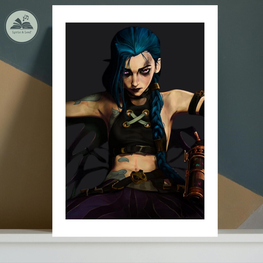 Arcane Poster, Arcane Wall Art, Jinx Poster, League of Legends Art ...
