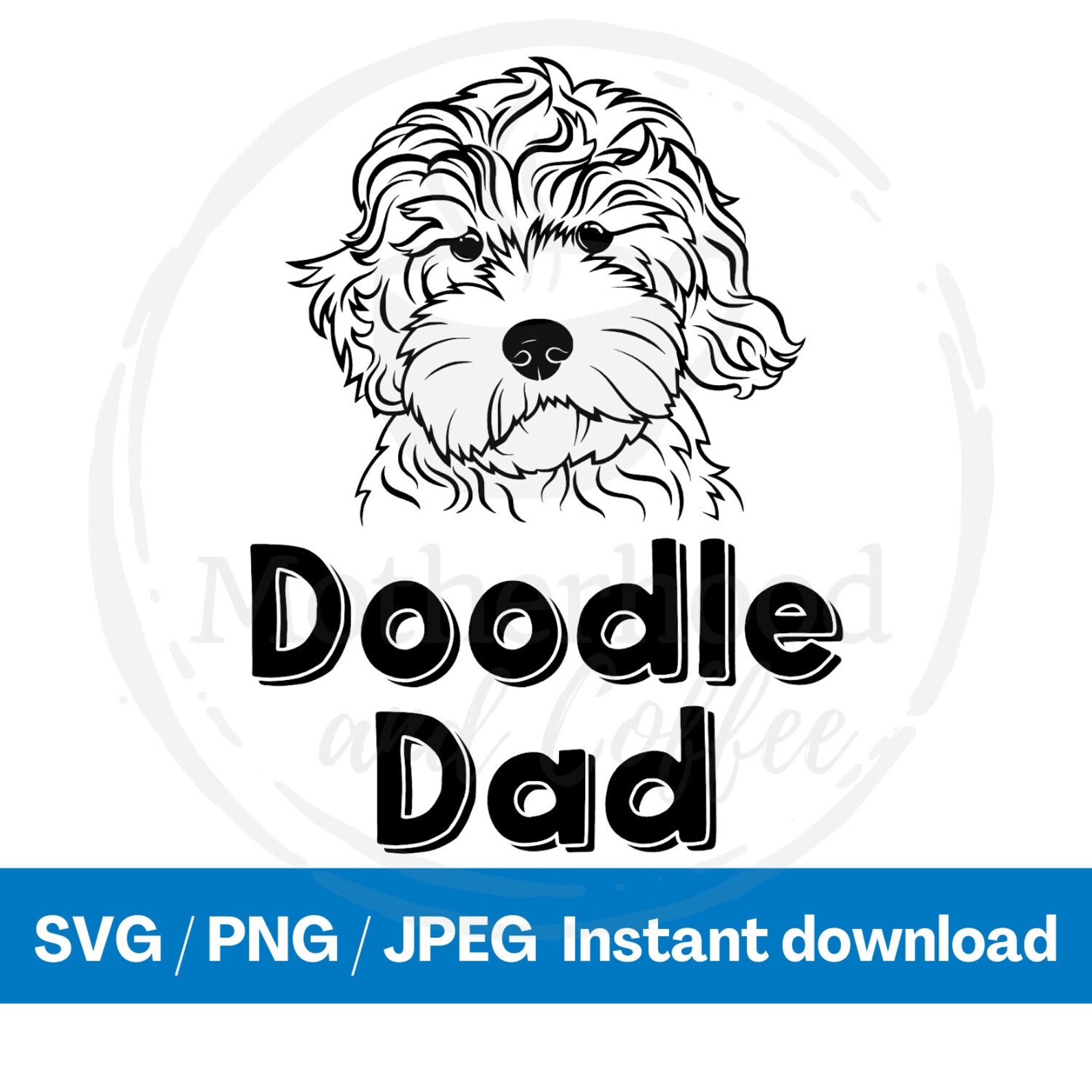 Svg, Doodle, Bernedoodle, Golden Doodle, Svg File, Cut File, Silhouette ...