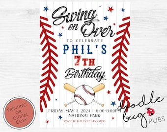 Editable Batting Cages Birthday Invitation Invite Digital 5x7 Instant ...