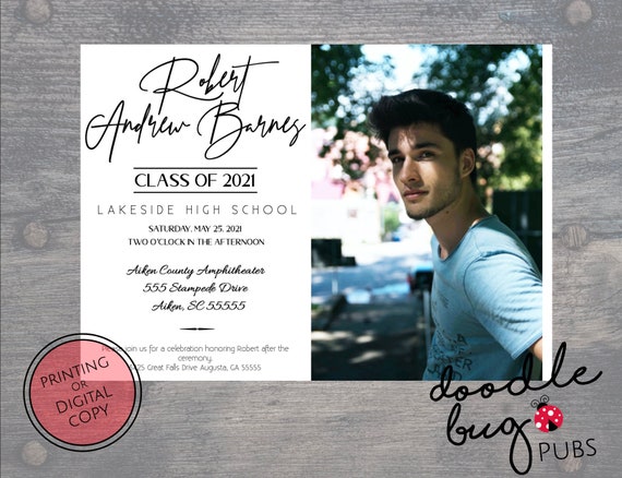 Class of 2022 Graduation Invitation Digital Copy or Printing | Etsy