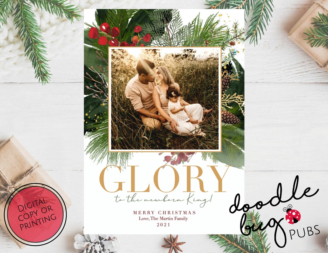 Glory to God in the Highest - Christmas Photo Card - Digital or Prints ...