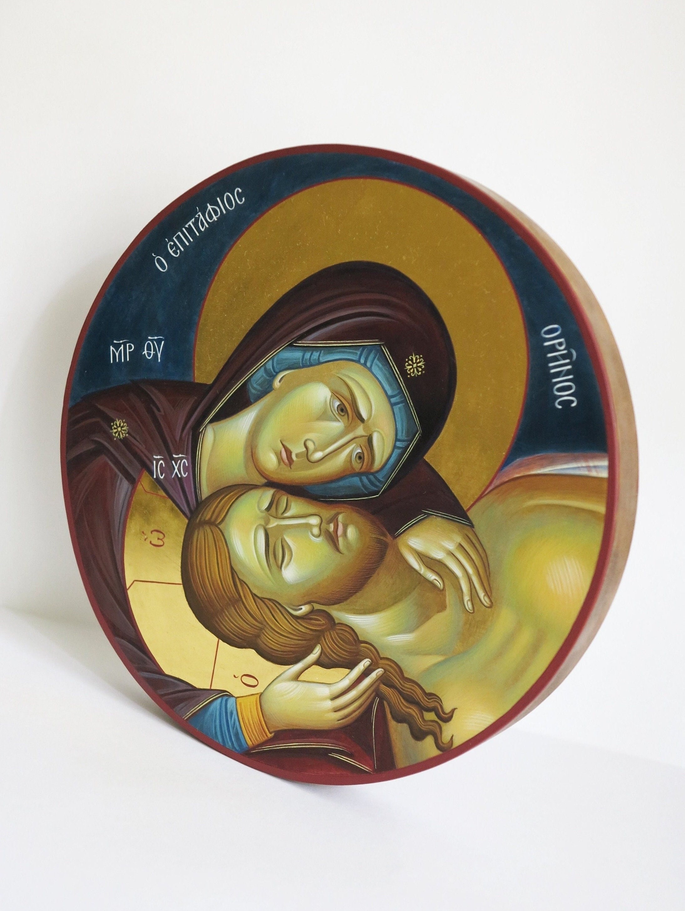 Icon of the Lamentation of Christ /pieta/handpainted Icon - Etsy