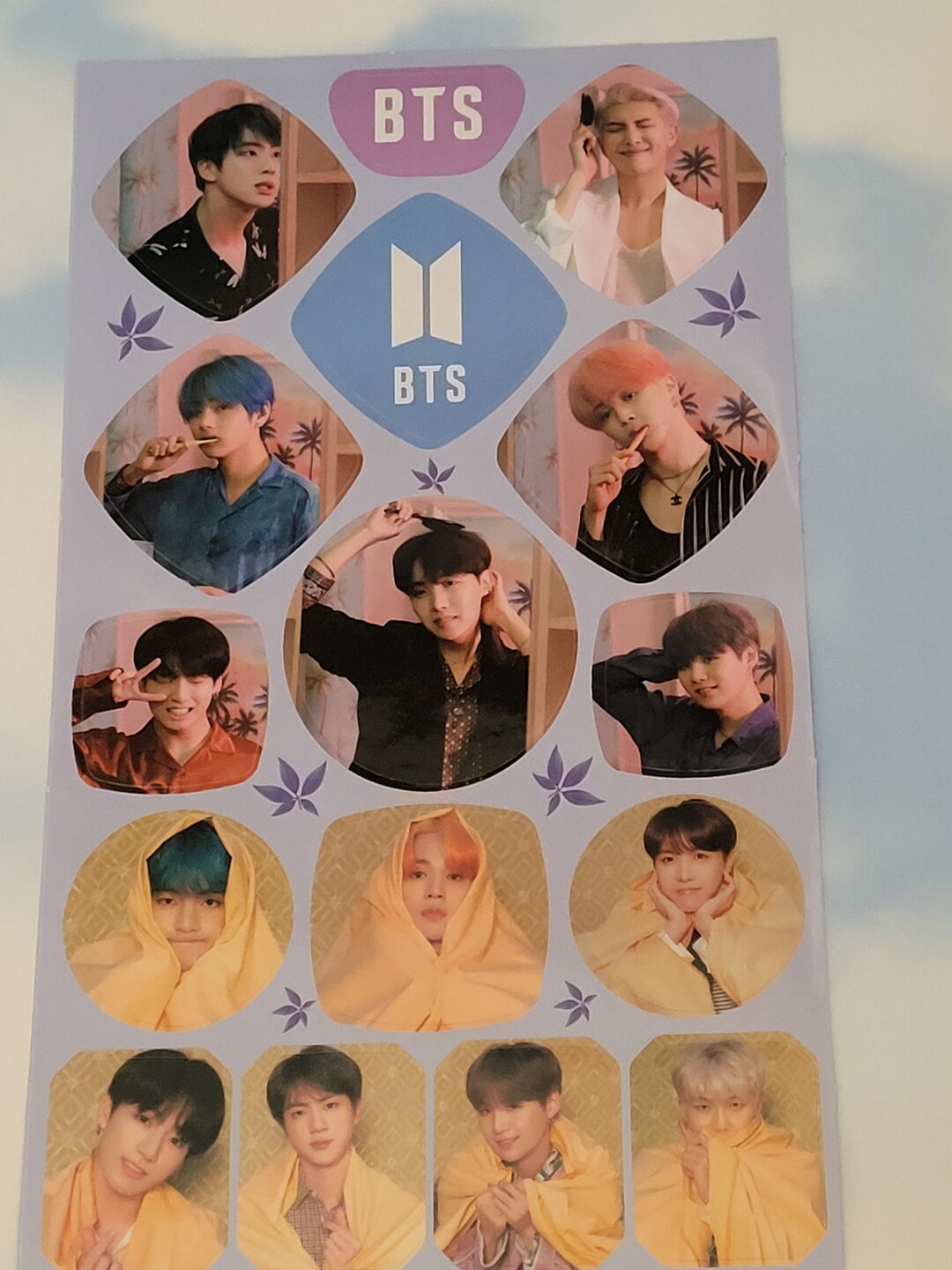 BTS Sticker Sheet 2 Pcs KPOP - Etsy