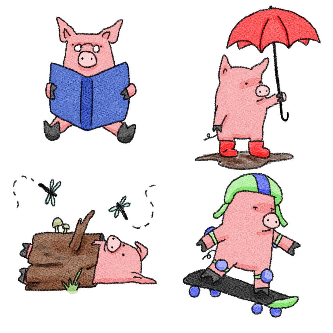 Pig Stationery: Variety Pack - Etsy