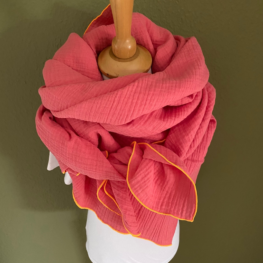 Musselintuch Damen, Halstuch Damen, Musselin Schal, Geschenk ...