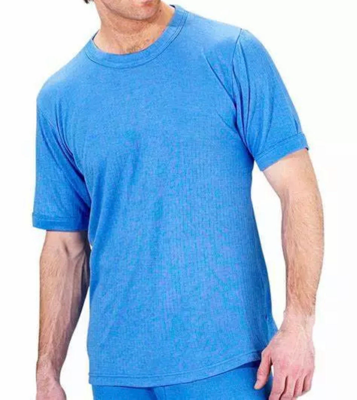 Mens Single Thermal Short Sleeve Vest Fully Brushed Extra Warmth ...