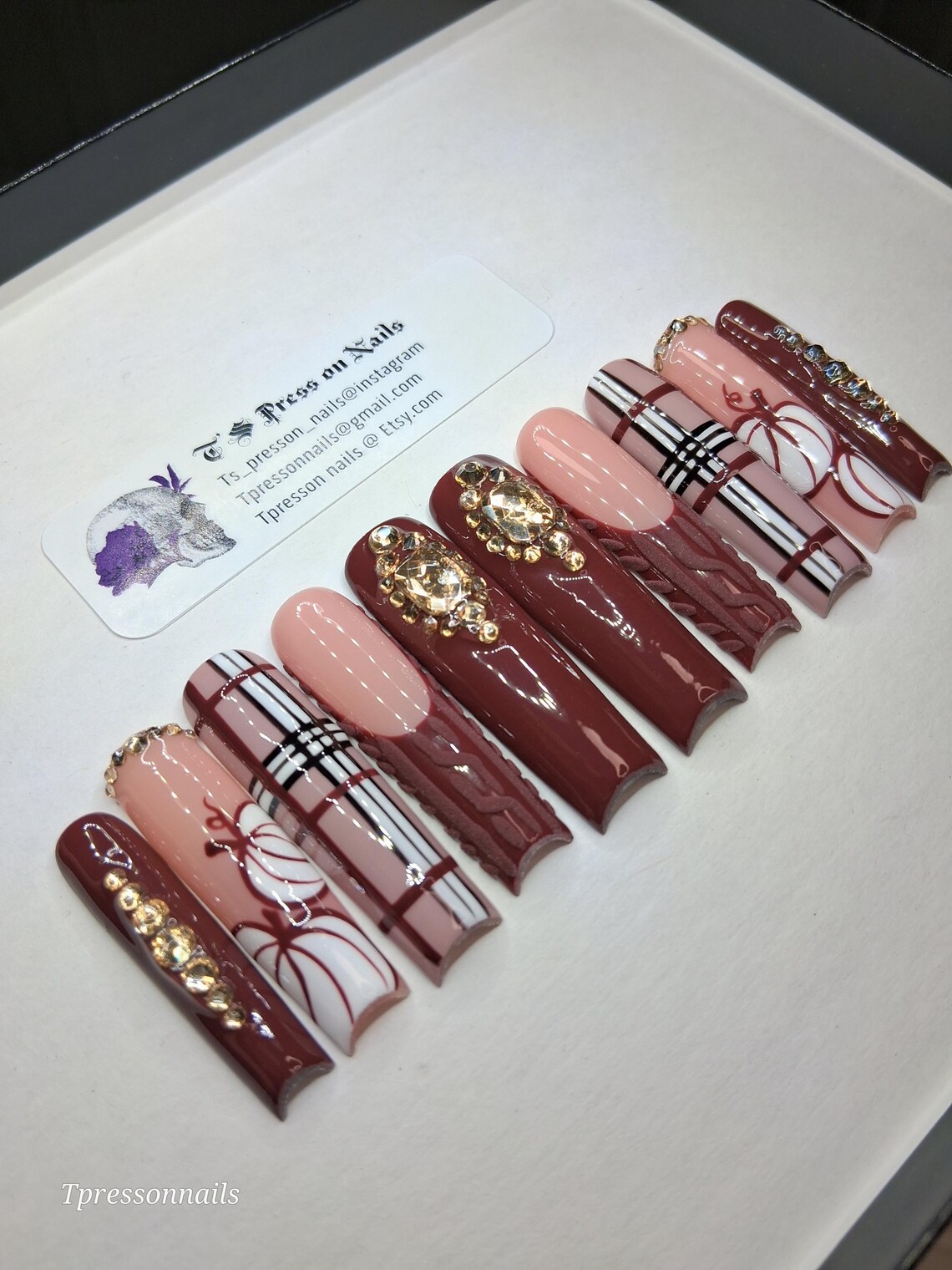 Xl/xxl/3xl/duck/read Item Description! Burgundy/french Tip/pumpkin/fall ...