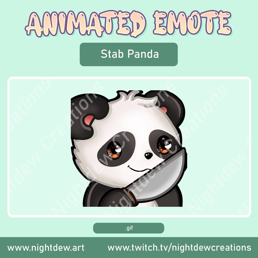 ANIMATED Stab Panda Emote Twitch Emote Youtube Emote Discord Emote ...