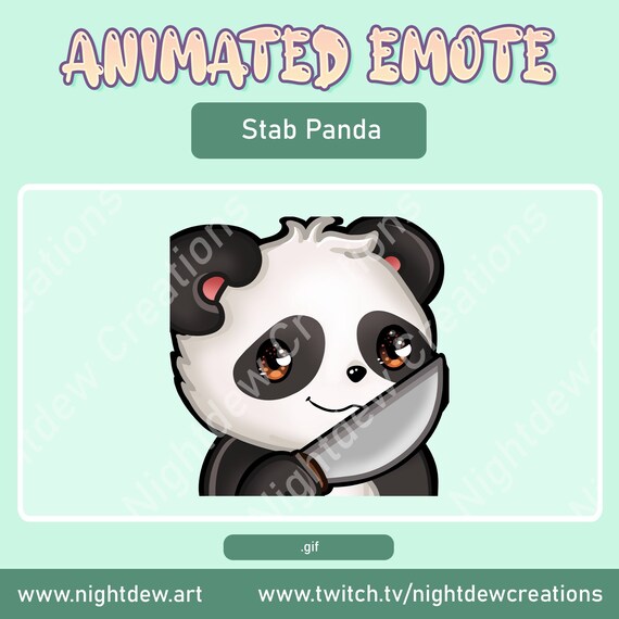 ANIMATED Stab Panda Emote Twitch Emote Youtube Emote - Etsy
