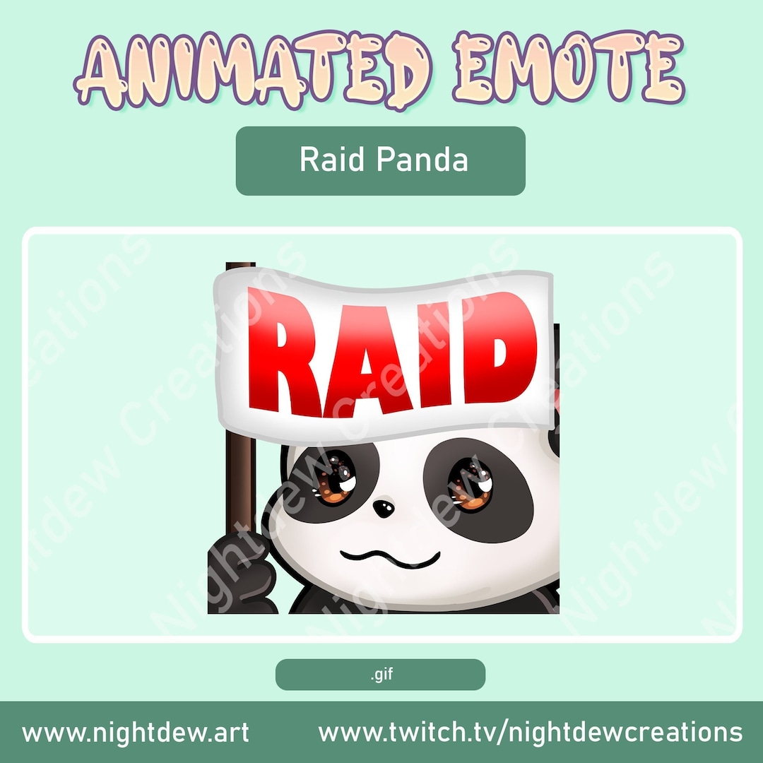 ANIMATED Raid Panda Emote | Twitch Emote | Youtube Emote | Discord ...