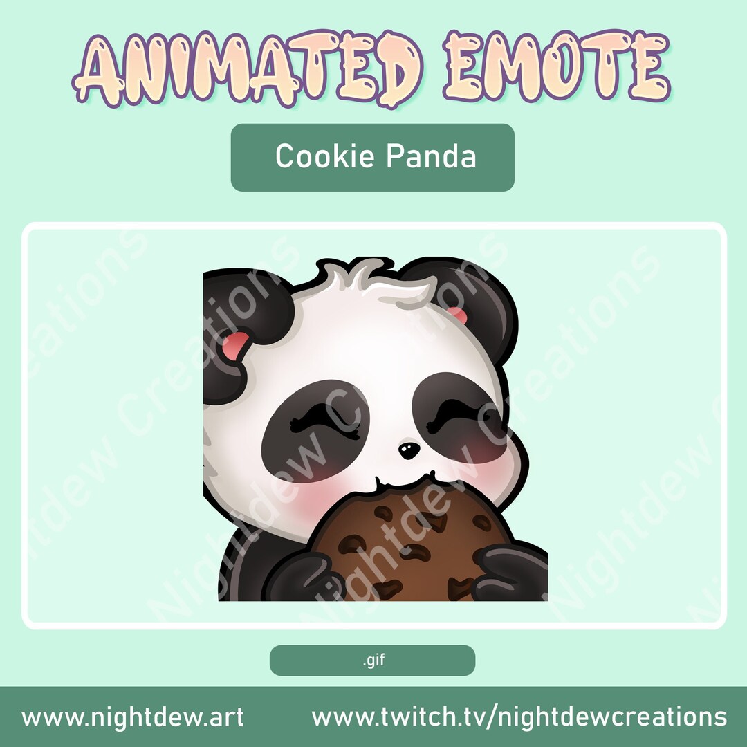 ANIMATED Cookie Panda Emote | Twitch Emote | Youtube Emote | Discord ...