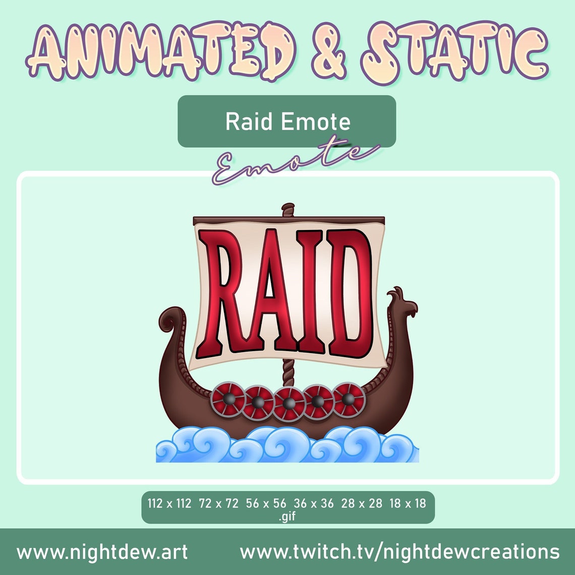 ANIMATED & STATIC Raid Emote | Twitch Emote | Youtube Emote | Discord ...
