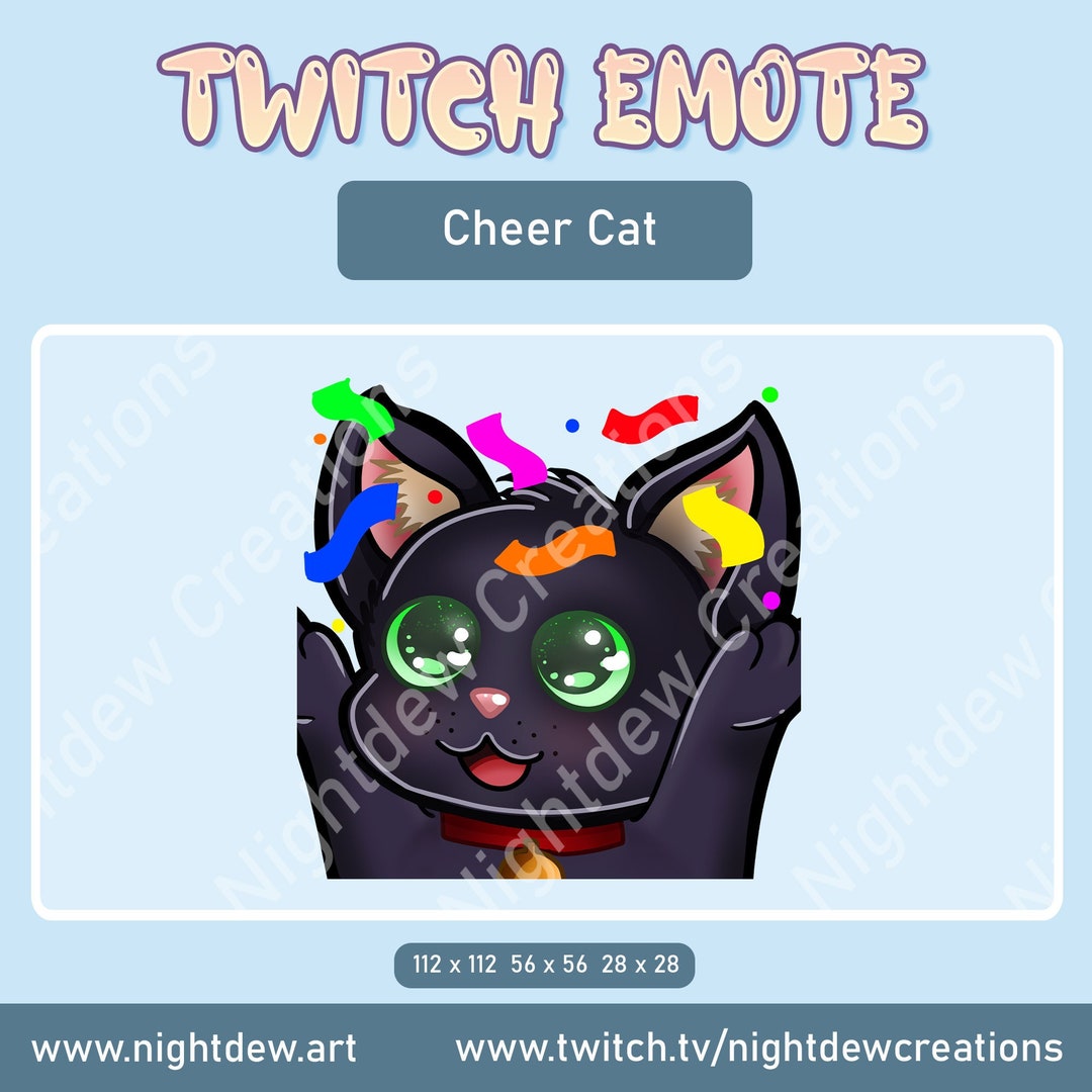 Cheer Cat Emote | Twitch Emote | Youtube Emote | Discord Emote ...