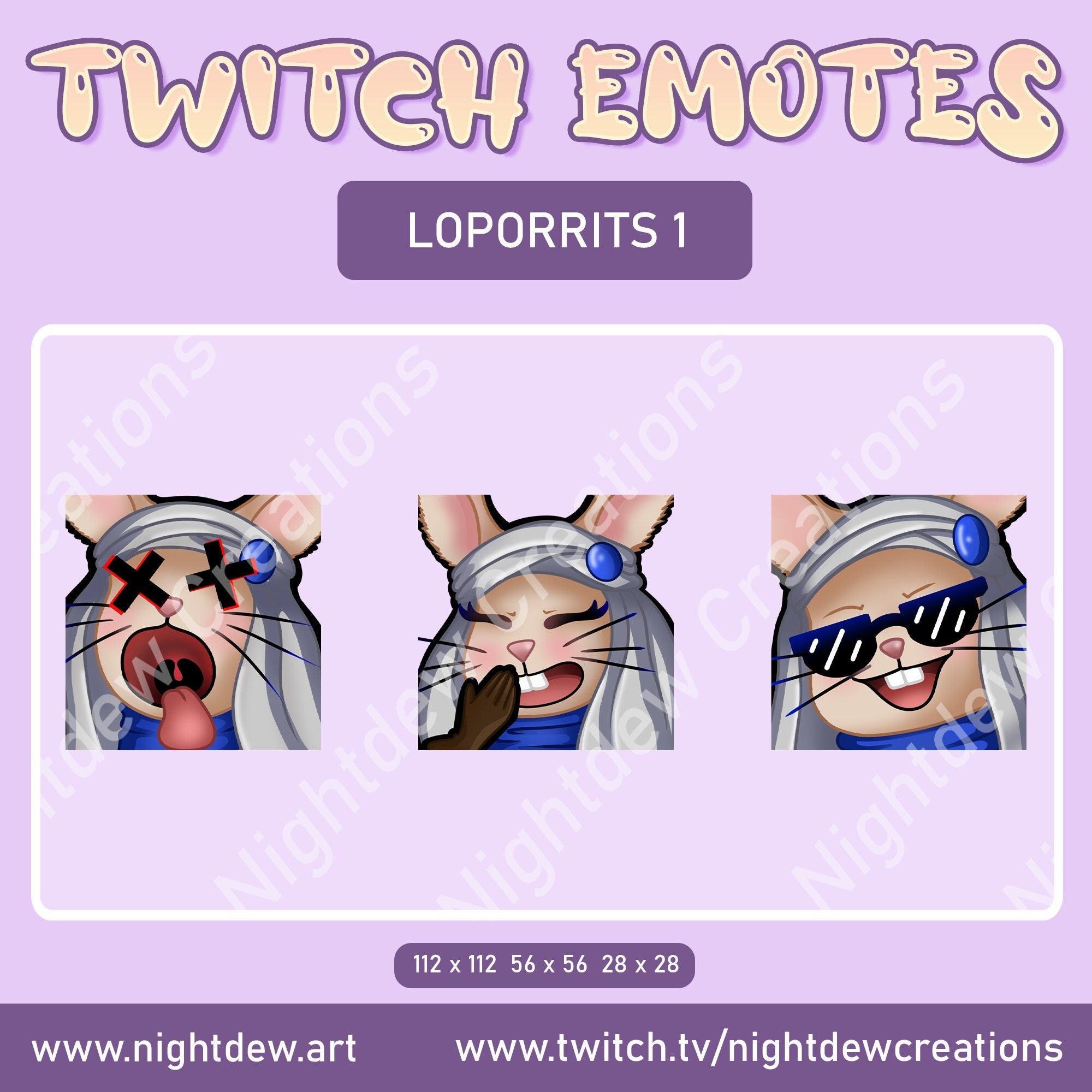 Loporrits Emotes | FFXIV | Twitch Emotes | Instant Download - Etsy