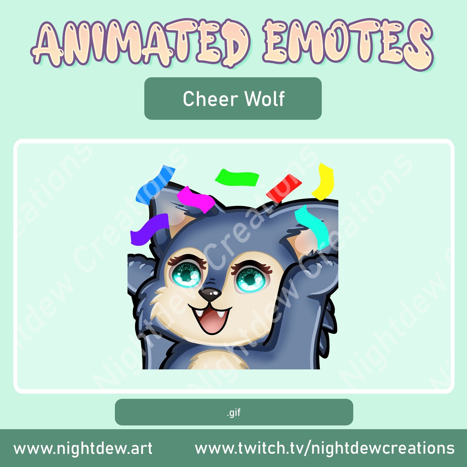 ANIMATED Cheer Wolf Emote | Twitch Emote | Youtube Emote | Discord ...