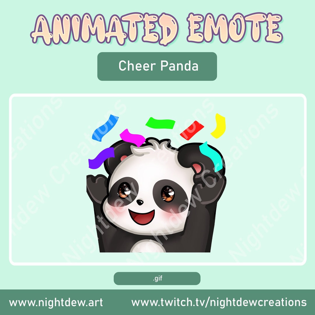 ANIMATED Cheer Panda Emote Twitch Emote Youtube Emote Discord Emote ...