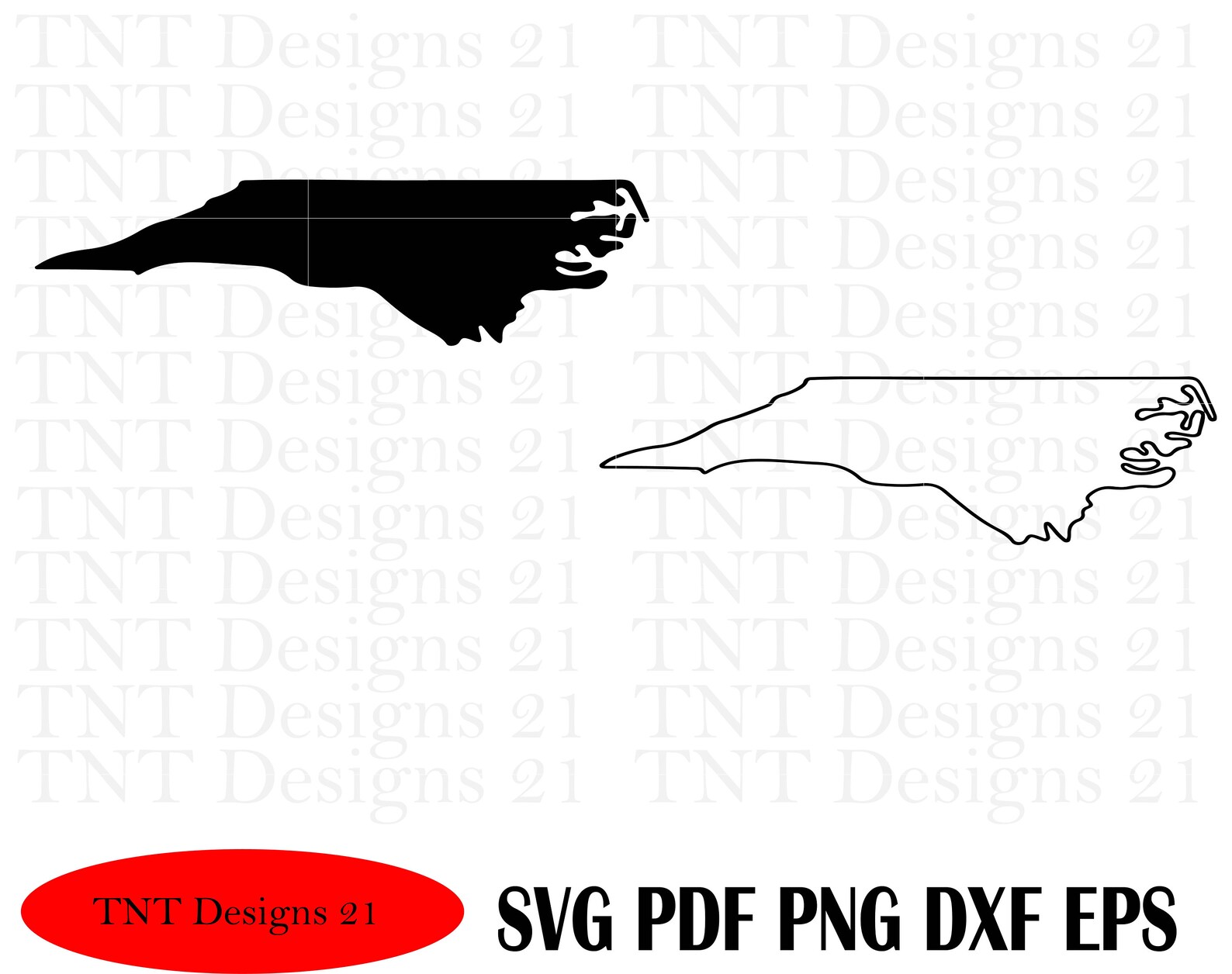 North Carolina State Outline North Carolina State of North - Etsy