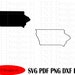 Iowa State Outline, Iowa, State of Iowa, State of IA SVG, Iowa Cut File ...