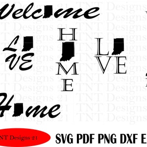 Welcome Home Love Indiana, Porch Sign, Porch Decor, Indiana, State of ...