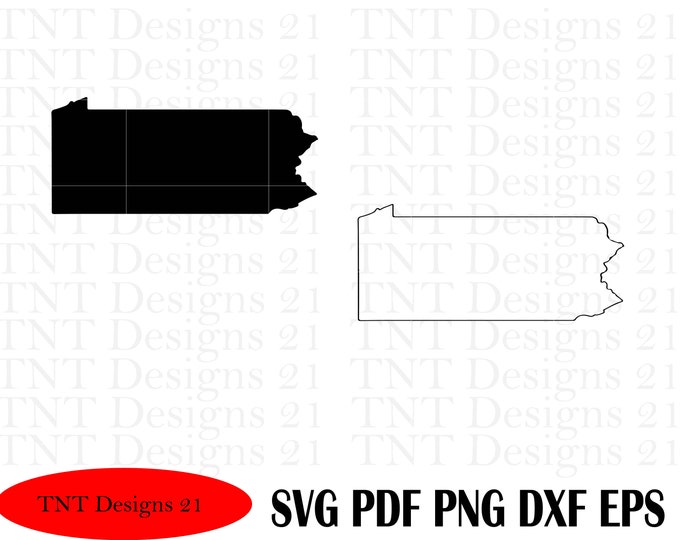 Pennsylvania Outline SVG. Pennsylvania Svg. Pennsylvania State Digital ...