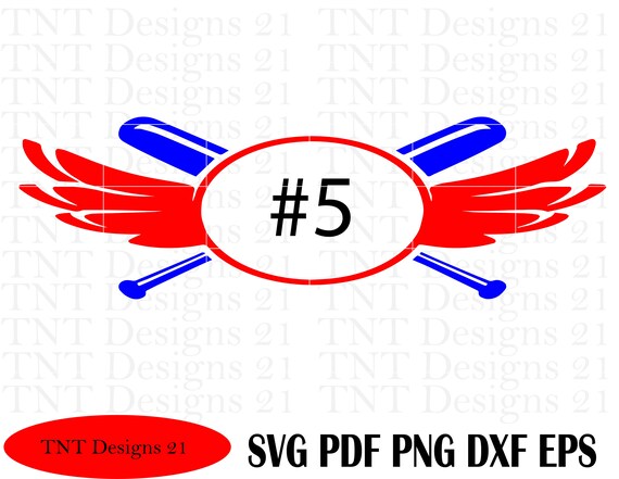 Baseball Wings With Number Baseball Baseball Mom Baseball - Etsy