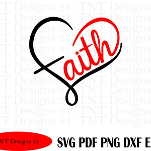 Faith in Heart, Faith Svg, Faith Png, Faith Cut File, Faith Clipart ...
