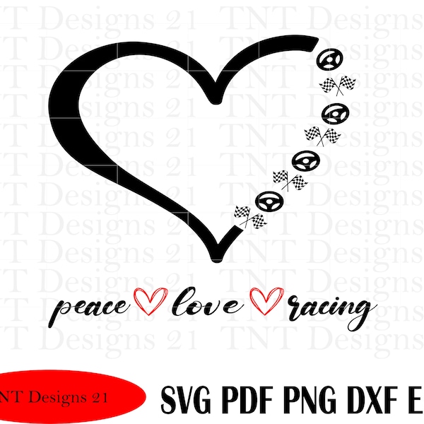 Peace Love Race Svg - Etsy