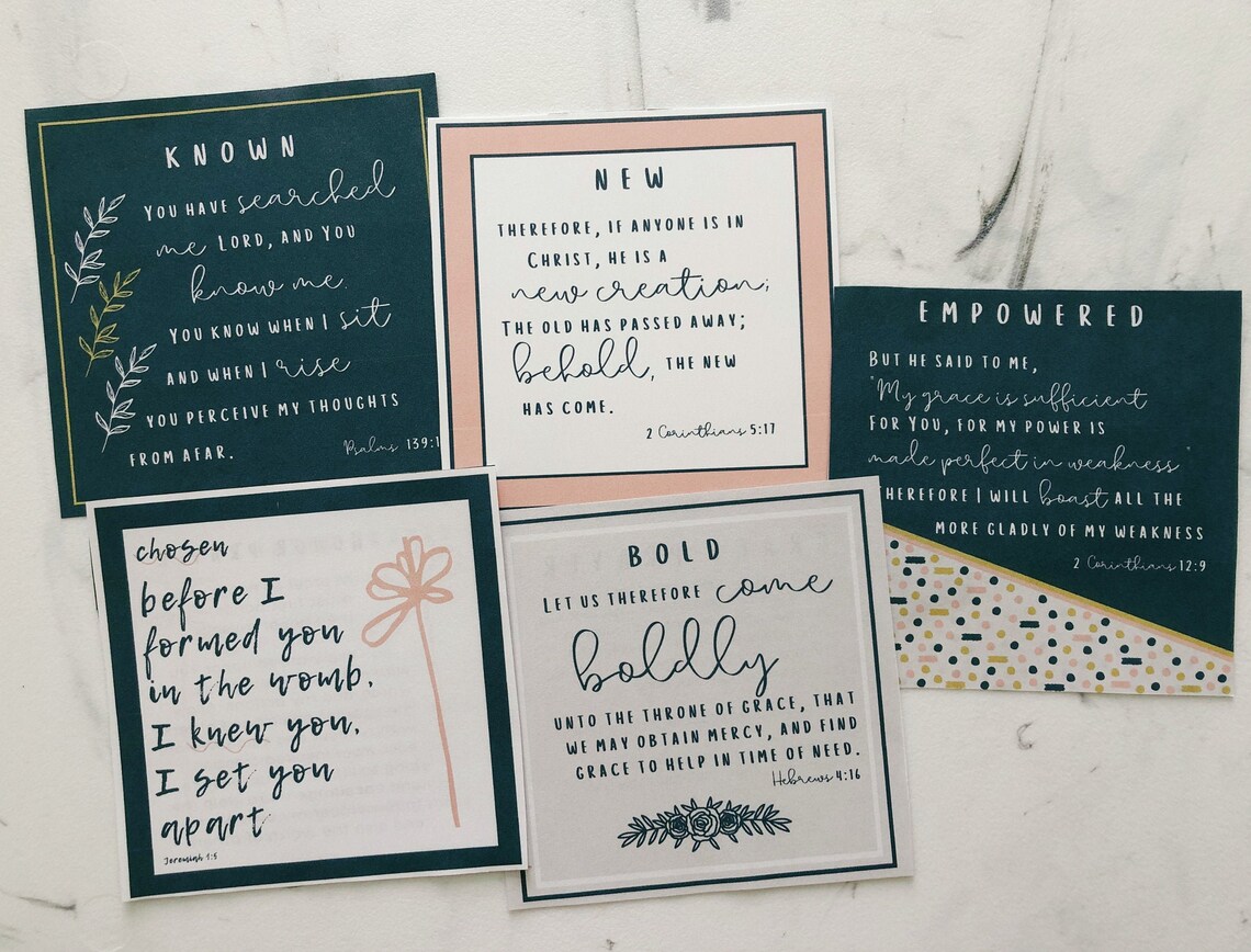 Scripture Cards A-z Bible Verse Cards Gift-ready - Etsy