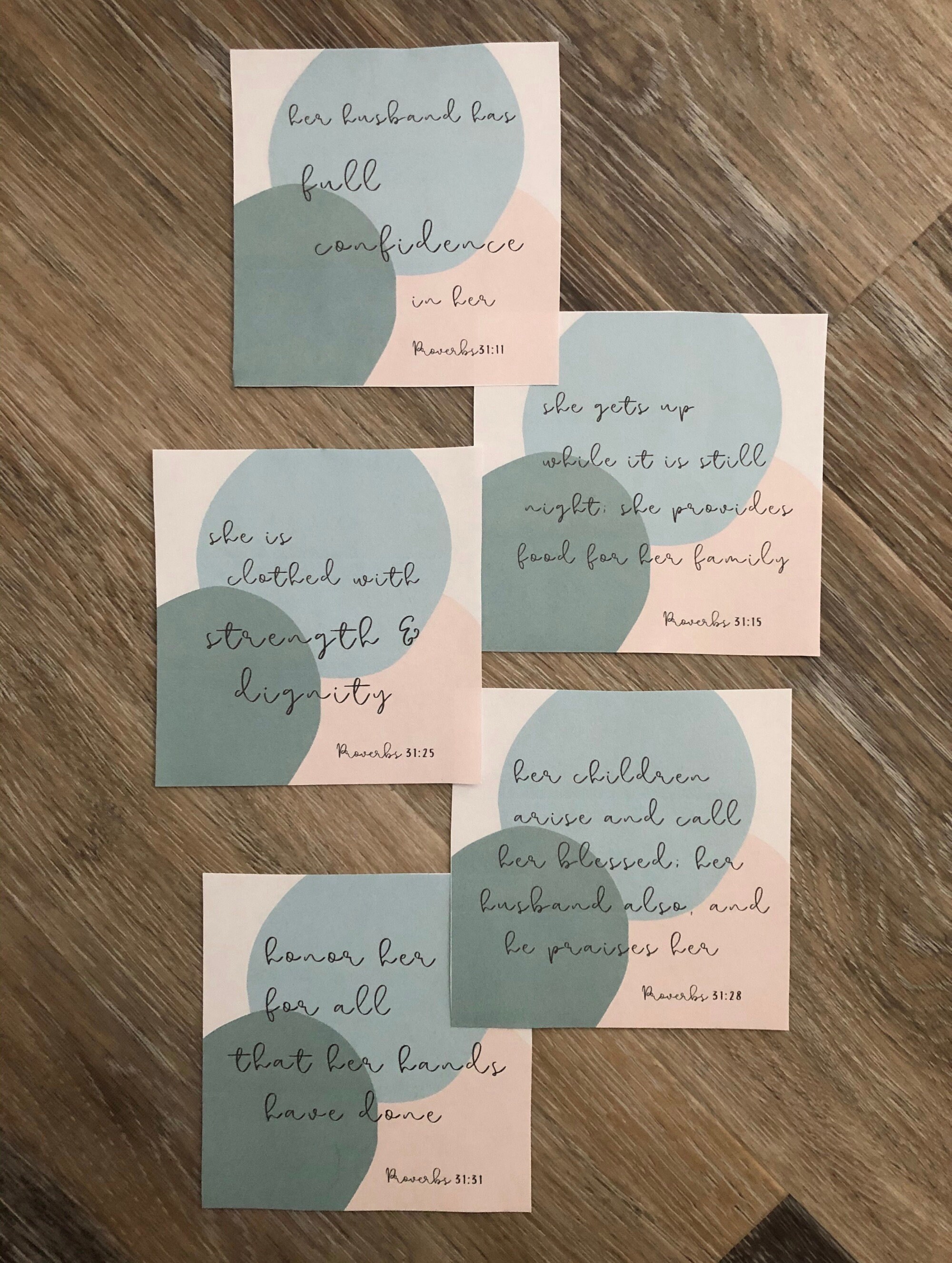 Scripture Cards Proverbs 31 Bible Verse Cards Unique Hostess Gift ...