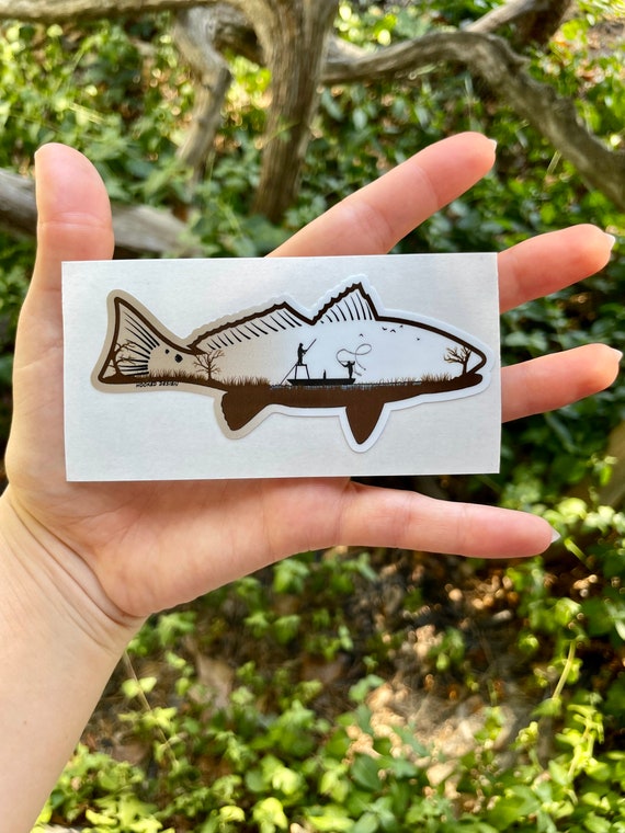 Red Fish Sticker - Etsy