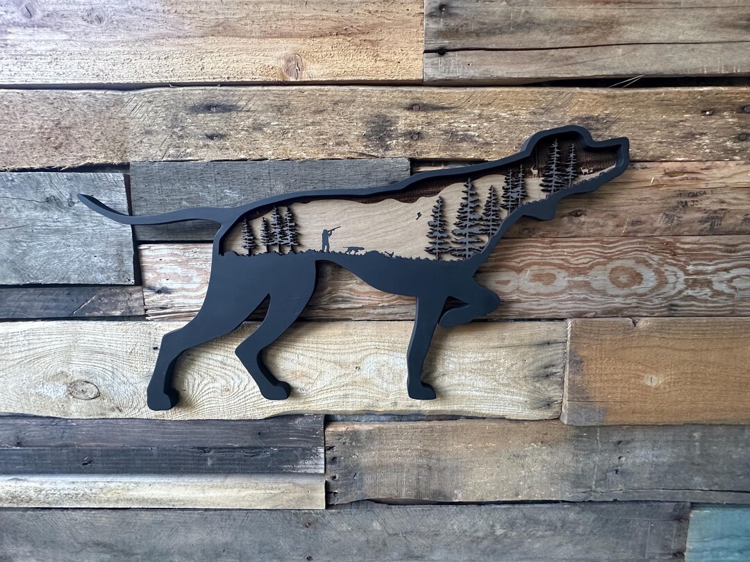 English Pointer Wood Design, Bird Dog Art, Christmas Gift, Bird Hunting ...
