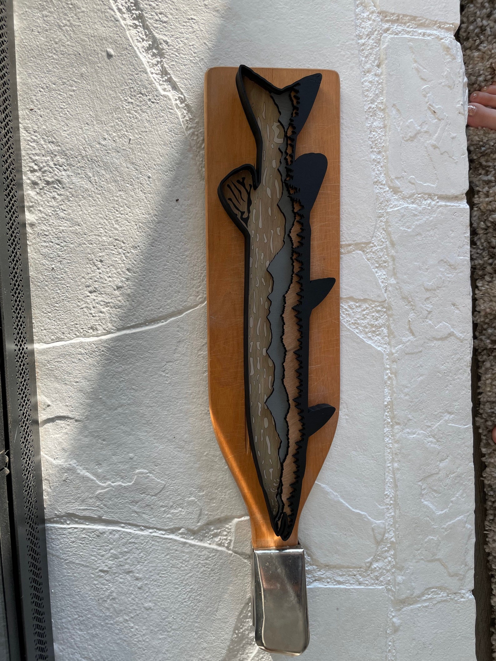 Northern Pike wood design. Outdoor enthusiasts home decor. Fly | Etsy