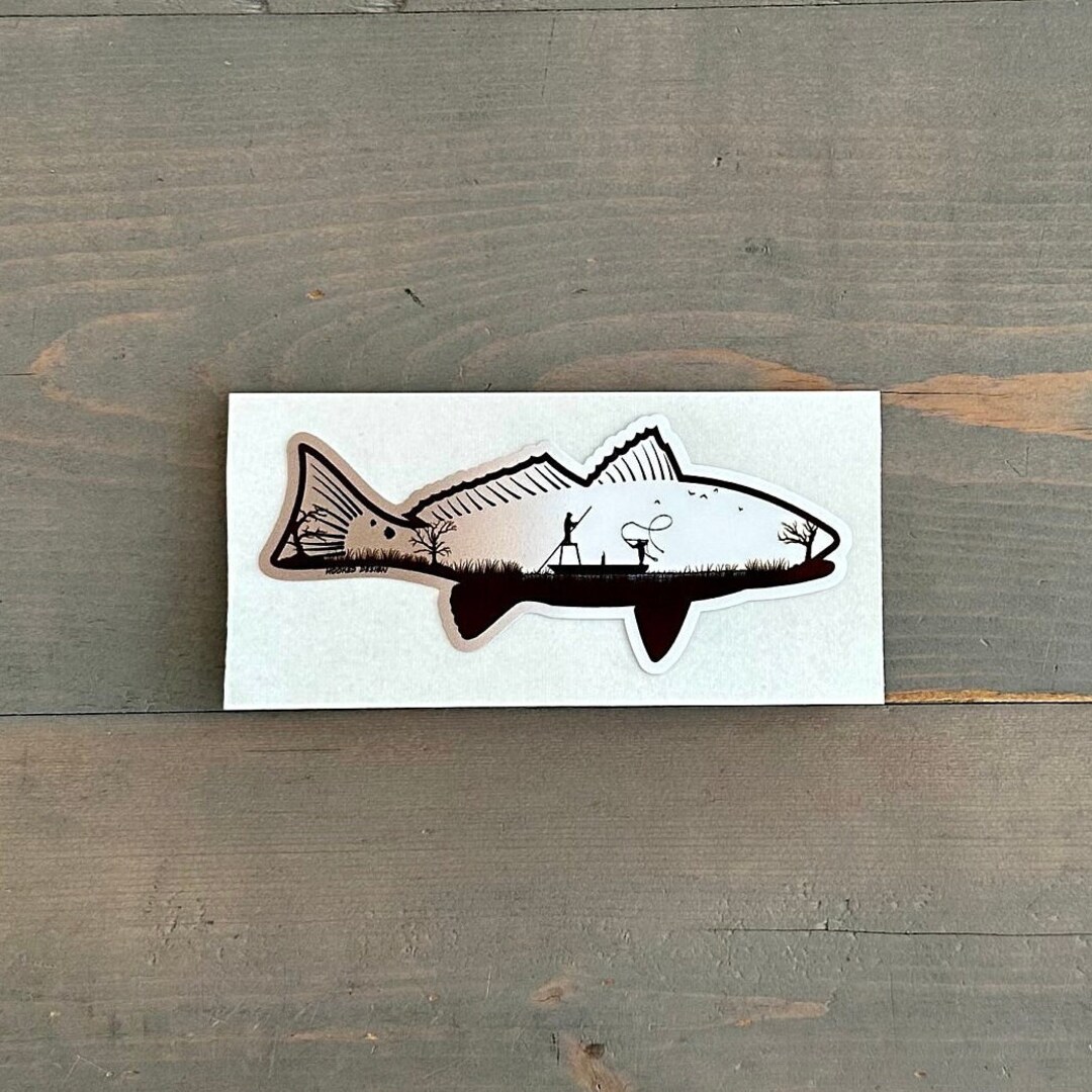 Salt Water Fish Vinyl Stickers, Redfish Sticker , Tarpon Sticker, Bone ...