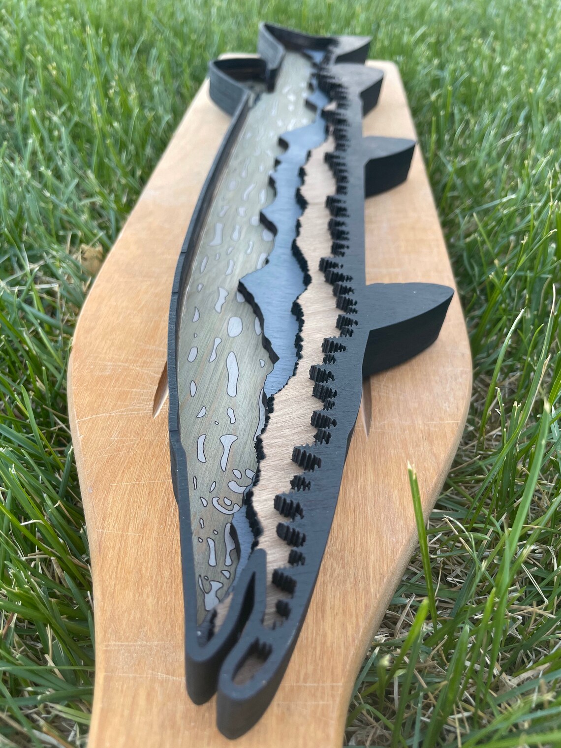 Northern Pike wood design. Outdoor enthusiasts home decor. Fly | Etsy