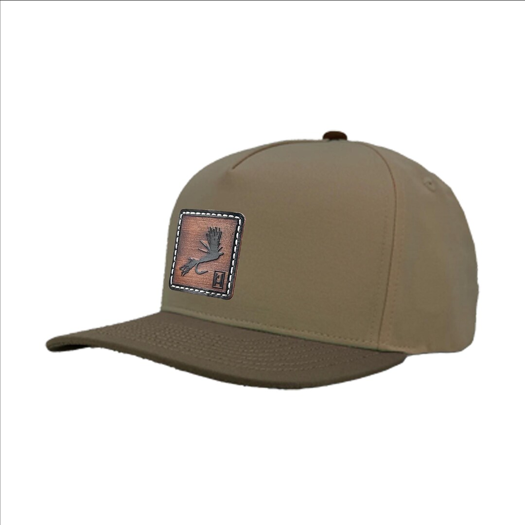 Sparkle Dun Fly Pattern Hat, Leather Patch, Fly Fishing Hat, Angler ...