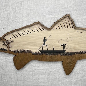 Wood Red Fish Wall Decor - Etsy