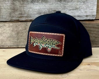 Richardson 115 Brown Trout Leather Patch Hat - Etsy