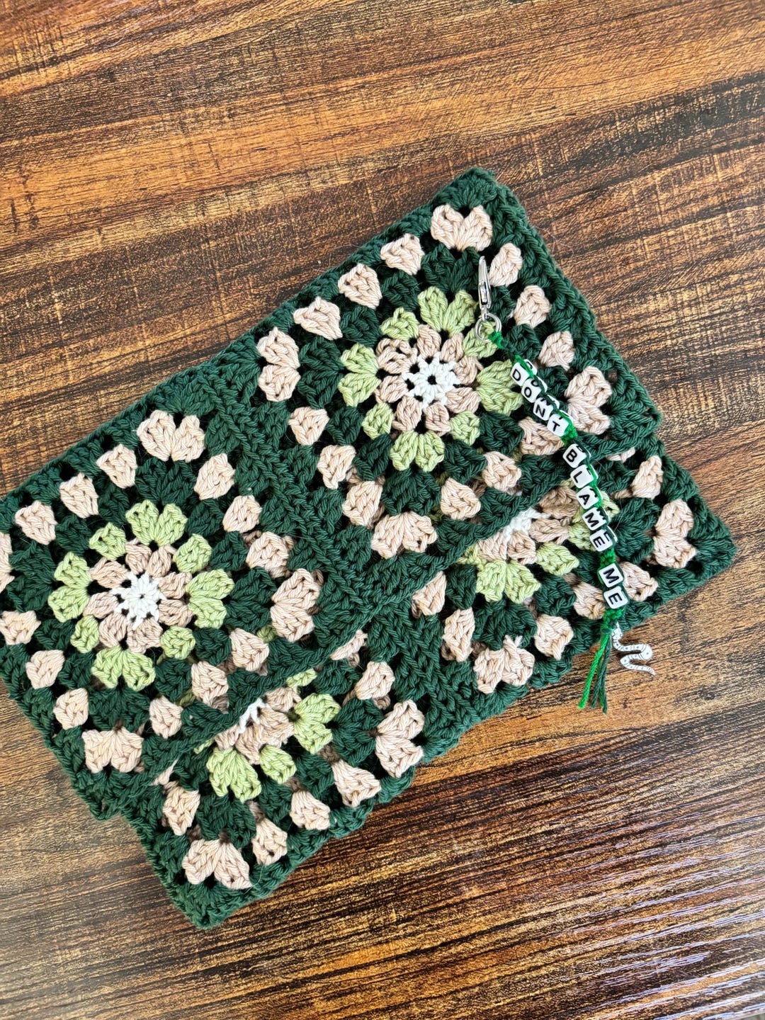 Crocheted Granny Square Book Cover With Removable Keychain | Crochet ...