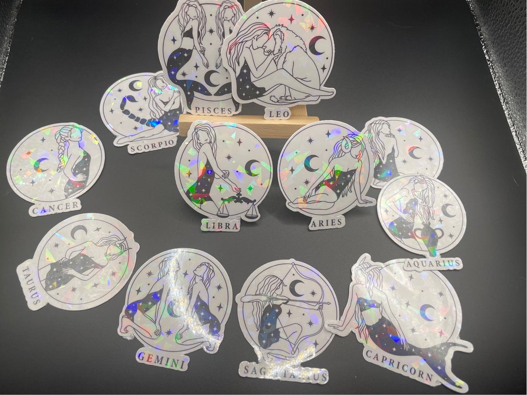 Zodiac Girl Sticker Pack: Celestial Astrology Stickers - Etsy