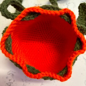 Crocheted Drawstring Orange Fruit Bag - Etsy