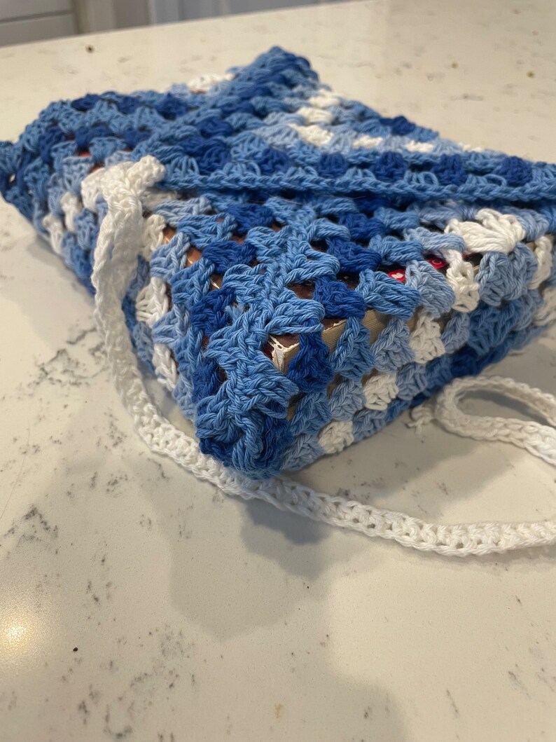 Crocheted Granny Square Envelope Book Pouch - Etsy