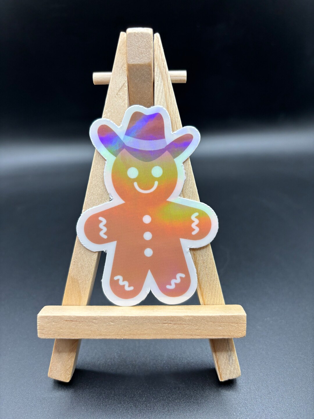 Cowboy Christmas Sticker, Cowboy Gingerbread Man Sticker - Etsy