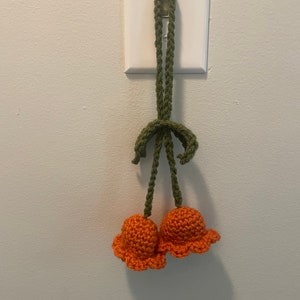 Flower Blue Bell Crochet Car Charm, Rear-view Mirror Car Decoration - Etsy