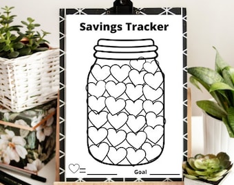 Savings Tracker | Instant Download | Savings Jar - Etsy
