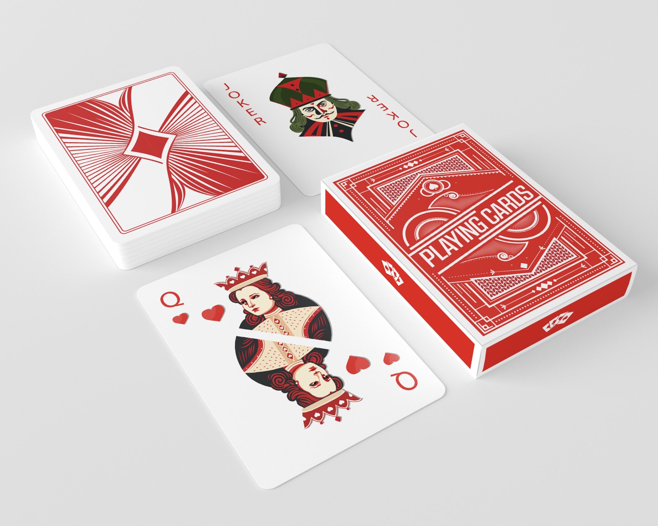 Professional Digital Poker Card Deck Set: Print-ready Files, 54 Cards ...