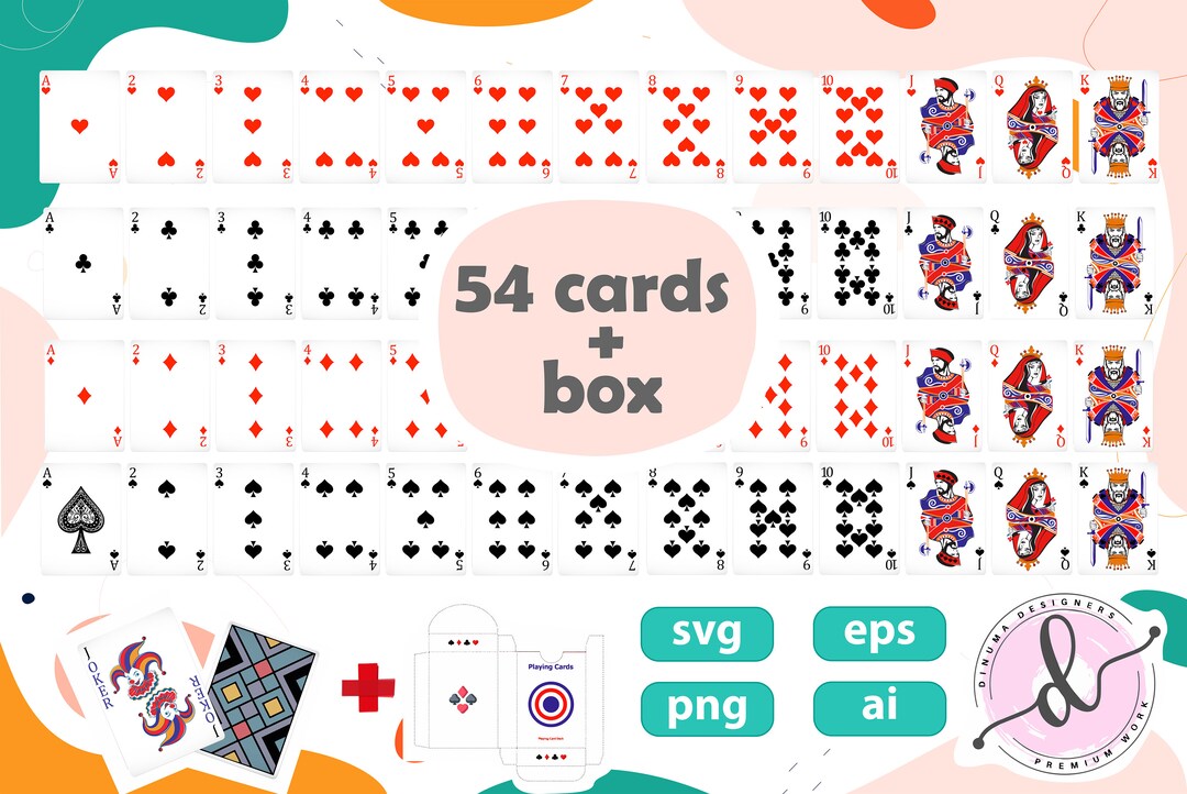 Playing Cards, Playing Cards Svg, Playing Cards Eps, Digital Download ...