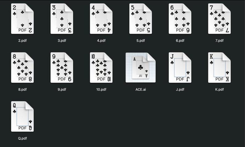 Editable Jumbo Playing Card Deck Template Full 52 Cards, PDF Format ...